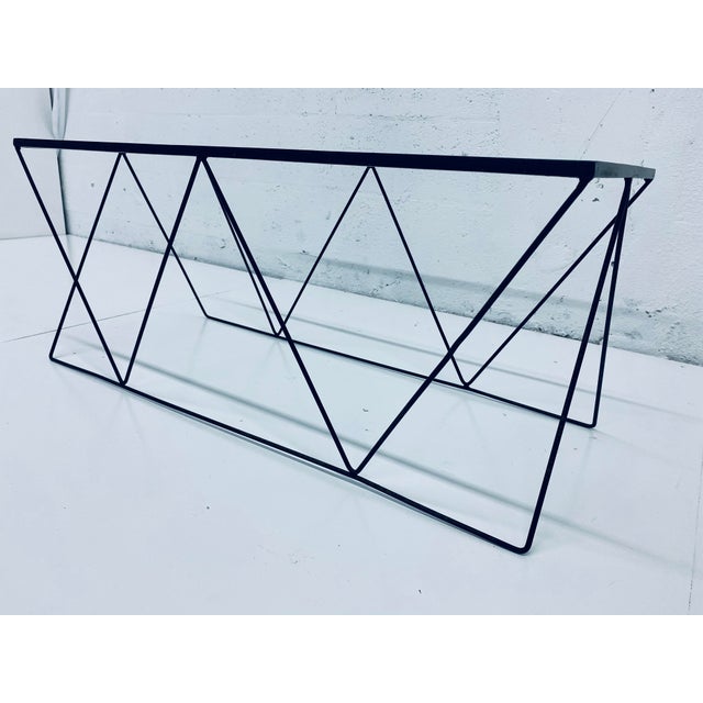 Frederick Weinberg Style Angular Black Wire Coffee Table, 1950s | Chairish