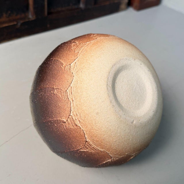 Vintage Spherical Form with Green Ash Glaze, 1970 | Chairish