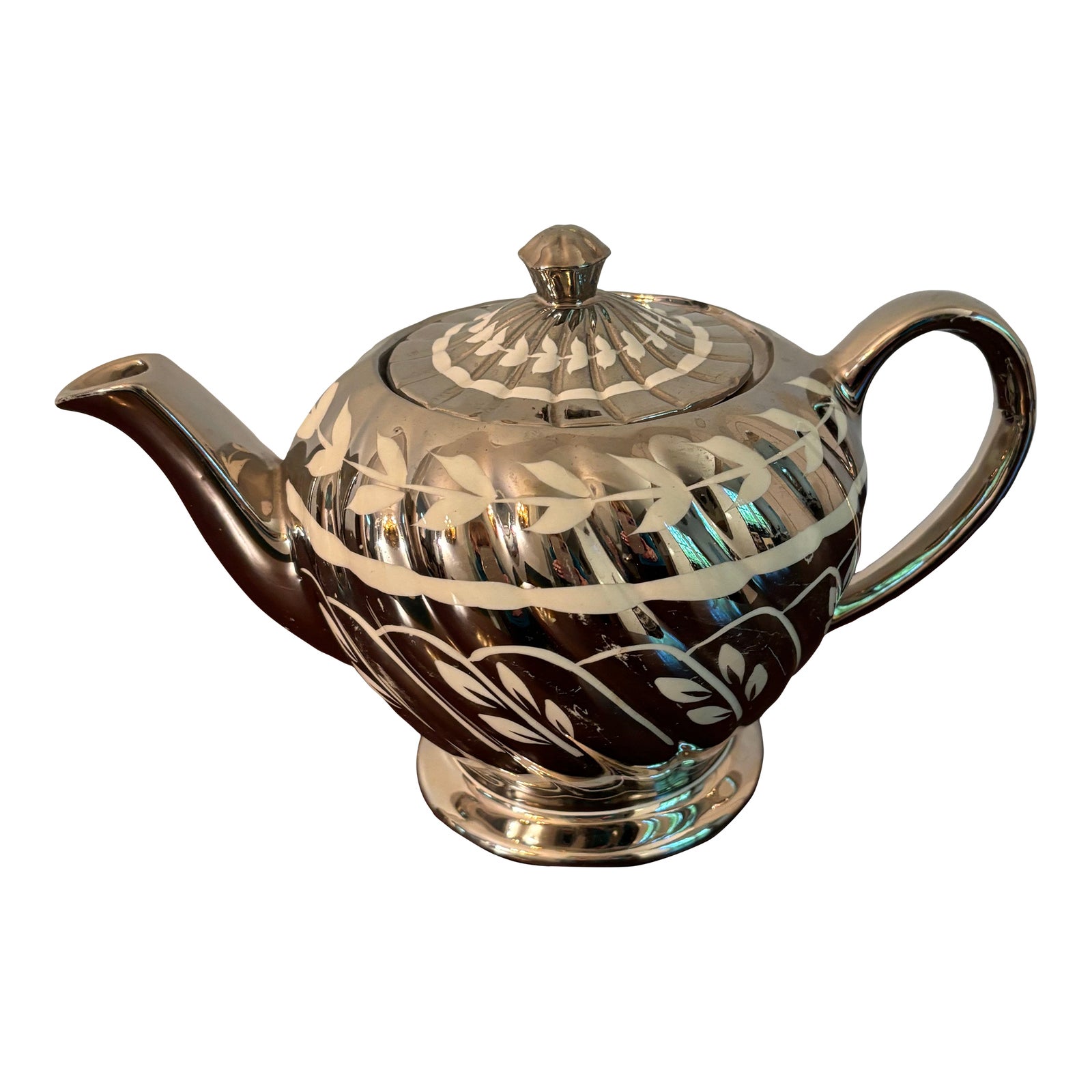 Mid 19th Century Silver Luster Wear Tea Pot From England | Chairish
