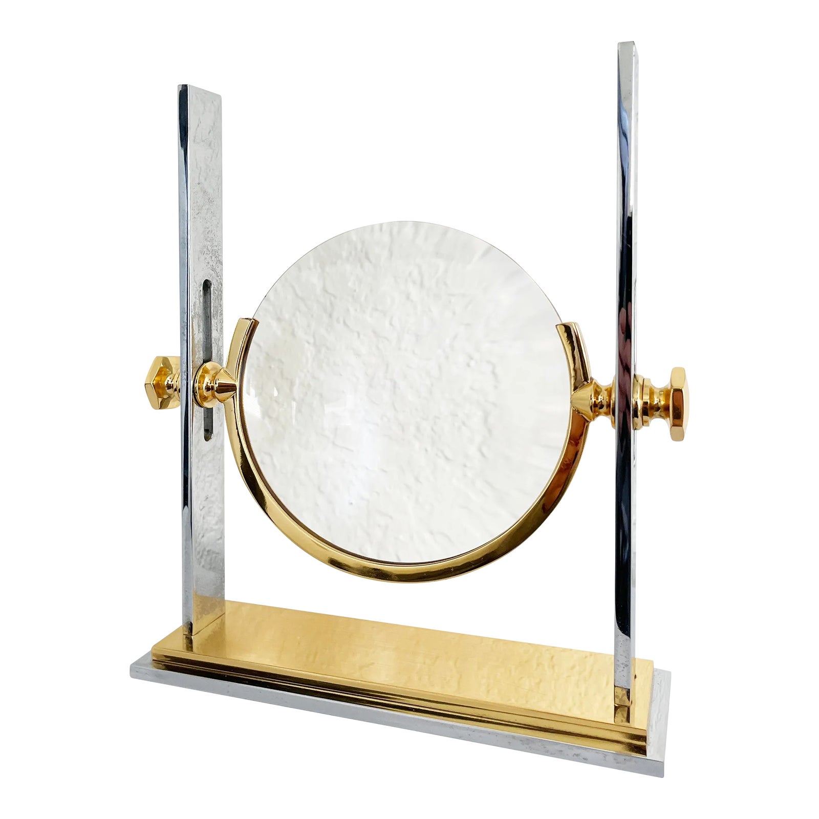 1970s Karl Springer Magnifying Glass, Brass & Nickel | Chairish