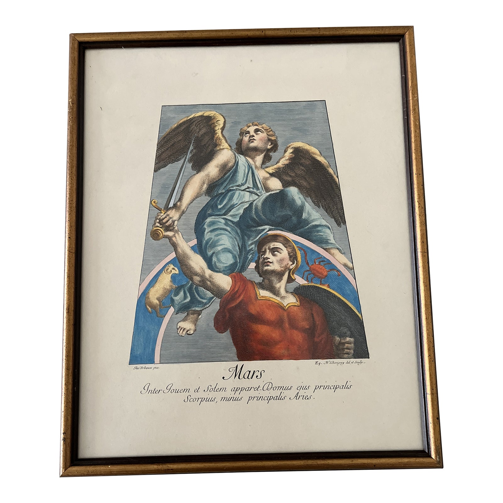 1950s Mars; Lithograph of Original Etching by Nicolas Dorigny, 1695 ...