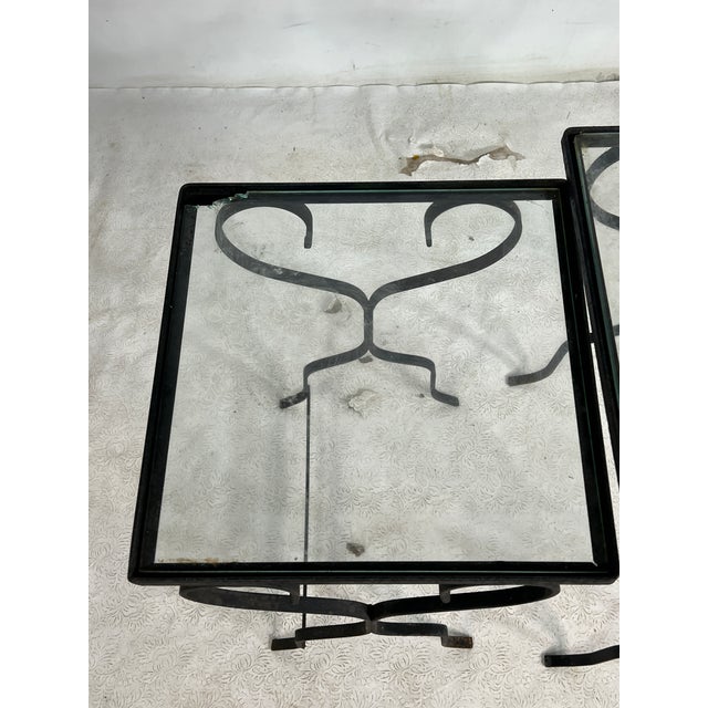 Vintage Cast Iron Salterini Style Nesting Outdoor Tables - Set of 3 ...