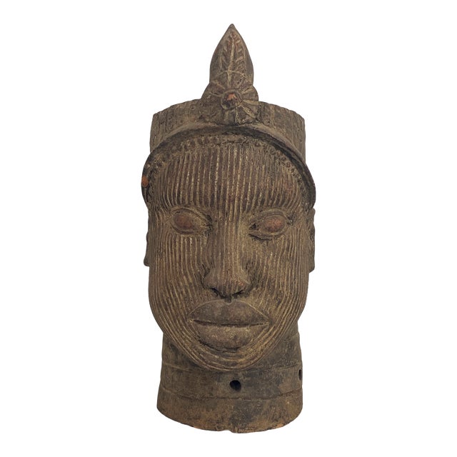 Large Ife Clay / Terracotta Head of Oni Yoruba Nigeria African 17.5" H ...