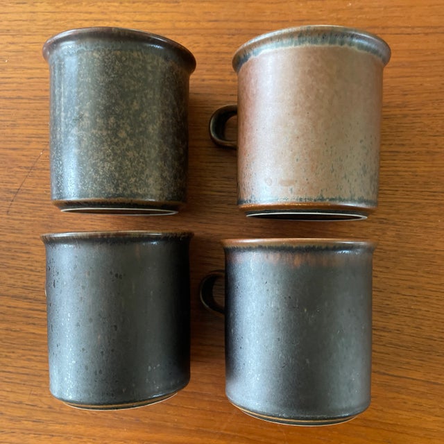 1960s Arabia Ruska Design Coffee Mugs & Saucers Set- 8 Pieces | Chairish