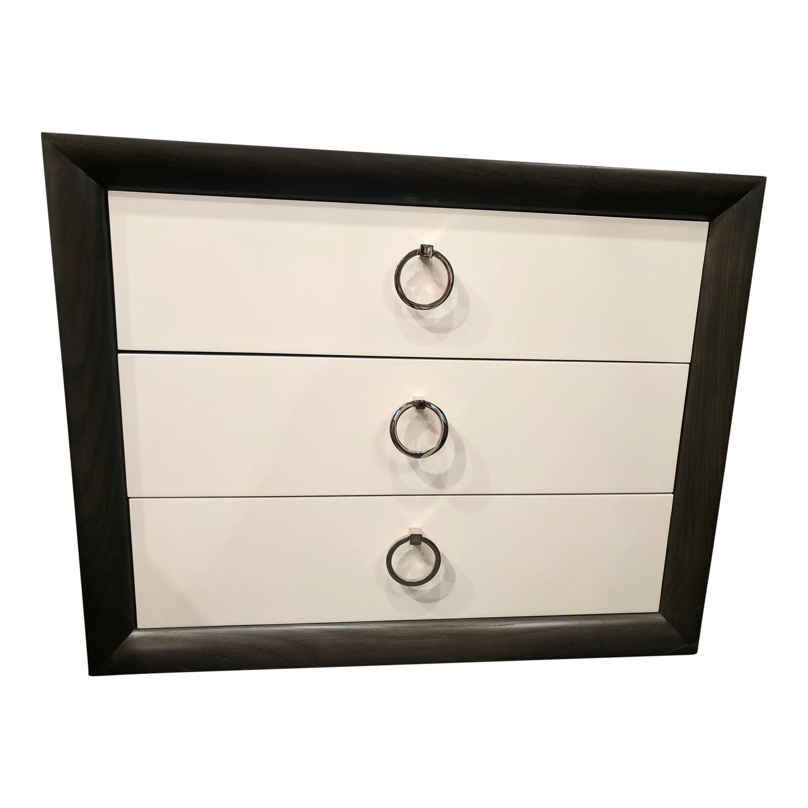 Arden Home 3-Drawer Graphite Finish Side Table | Chairish