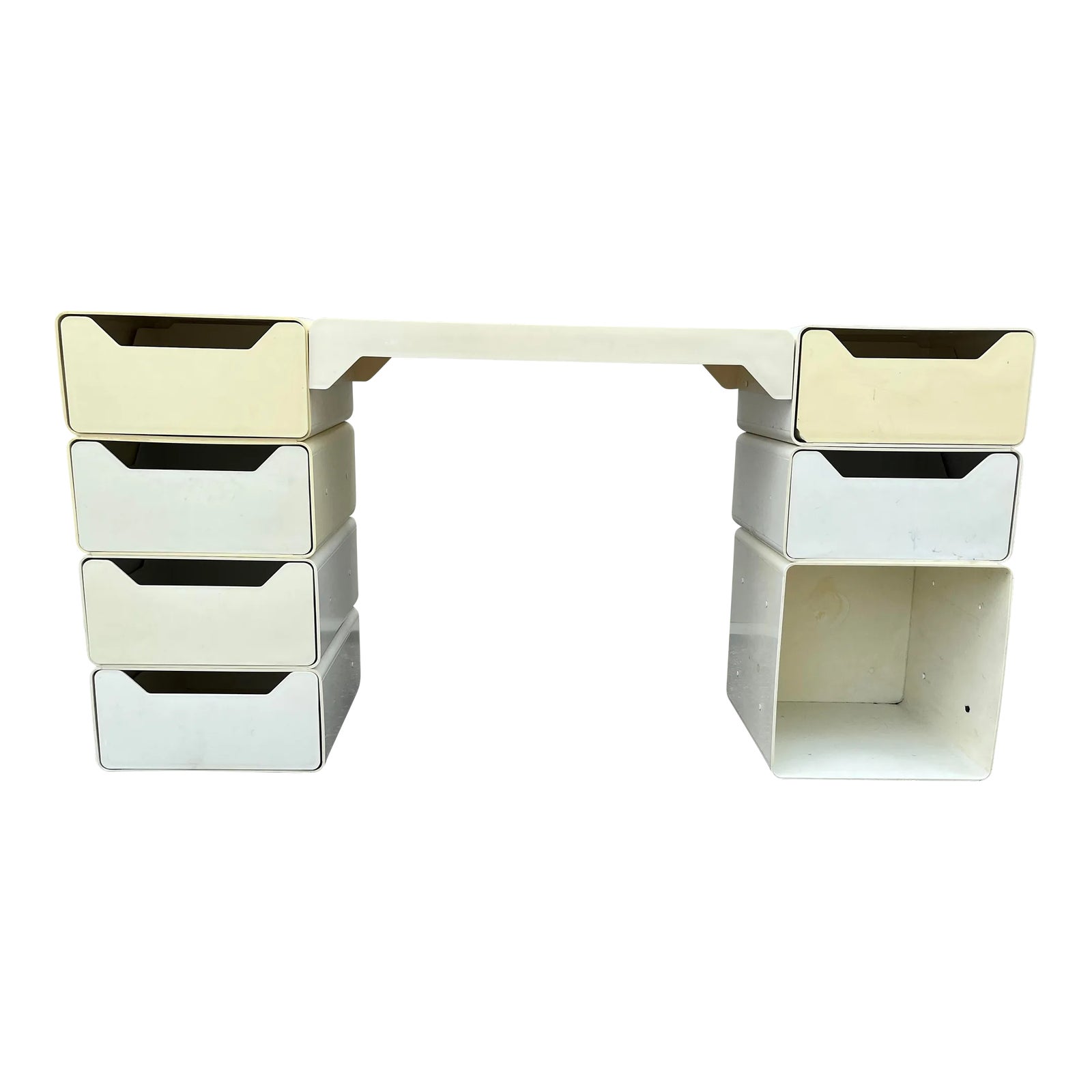 1970s Vintage Italian Mid Century Modern Plastic Modular Cubes Drawers ...