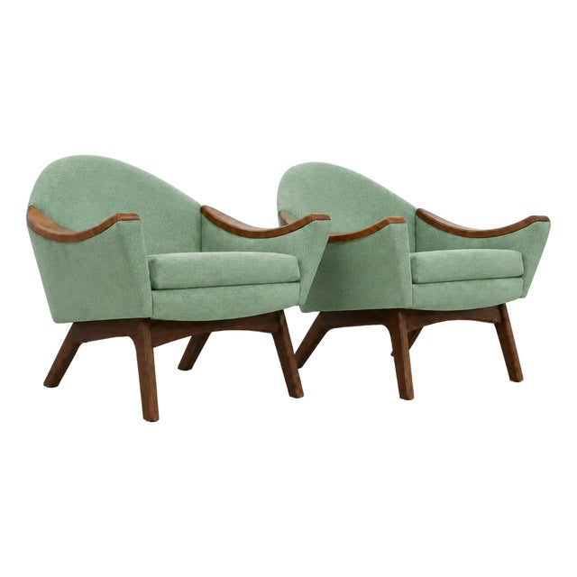 Pair of Mid Century Adrian Pearsall Lounge Chairs Model 1806-C for ...