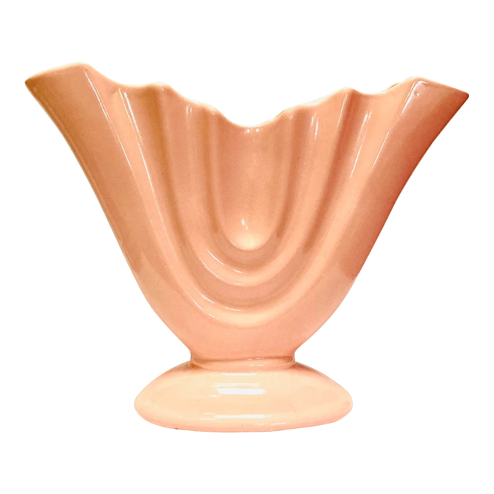 Vintage Pink Camark Gladiola Vase | Chairish