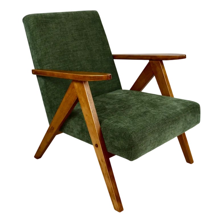 Vintage Olive Green Model B-310 Armchair, 1970s | Chairish