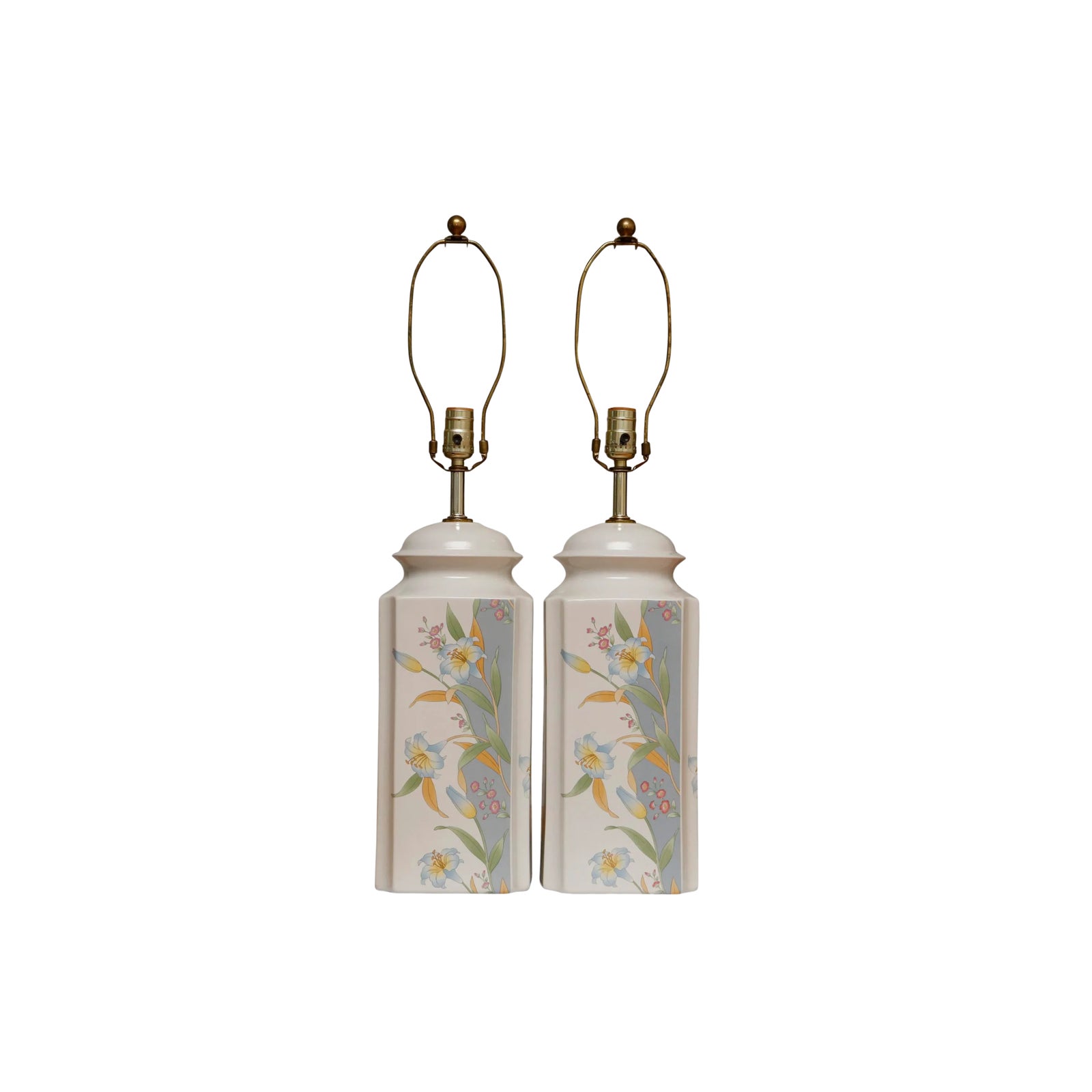 Murray Feiss Ceramic Table Lamps - a Pair | Chairish