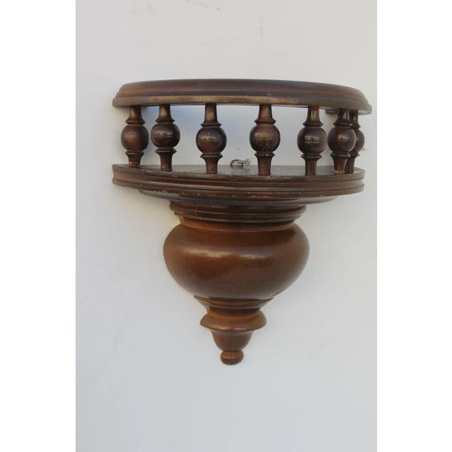 Vintage Traditional Spindle Wall Shelf | Chairish