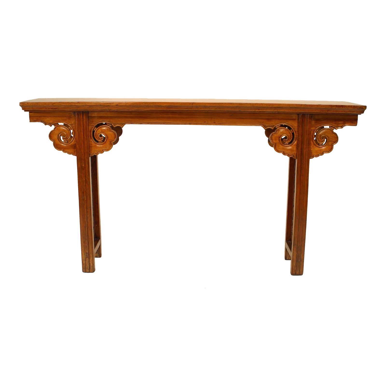 Chinese Elmwood Geometric Altar Console | Chairish