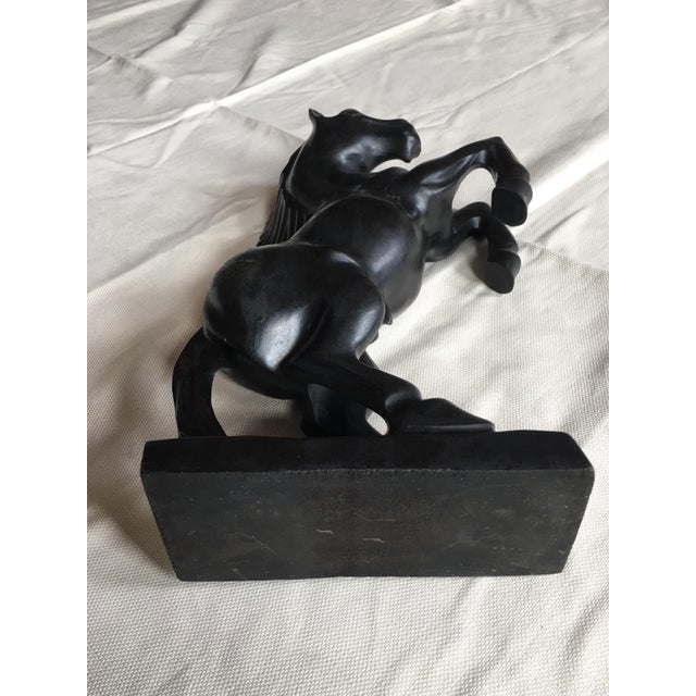 Mid-Century Hand-Carved Wood Stallion | Chairish