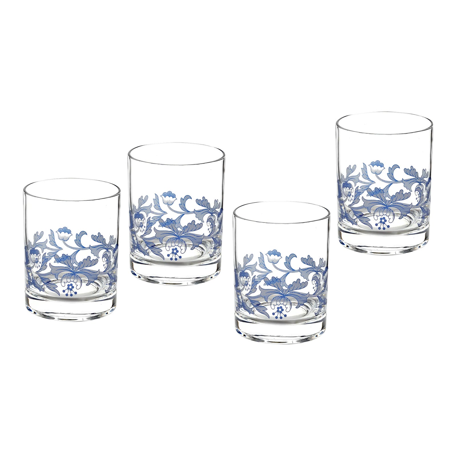 Spode Blue Italian Double Old Fashioned Glasses 14 oz. - Set of 4 ...