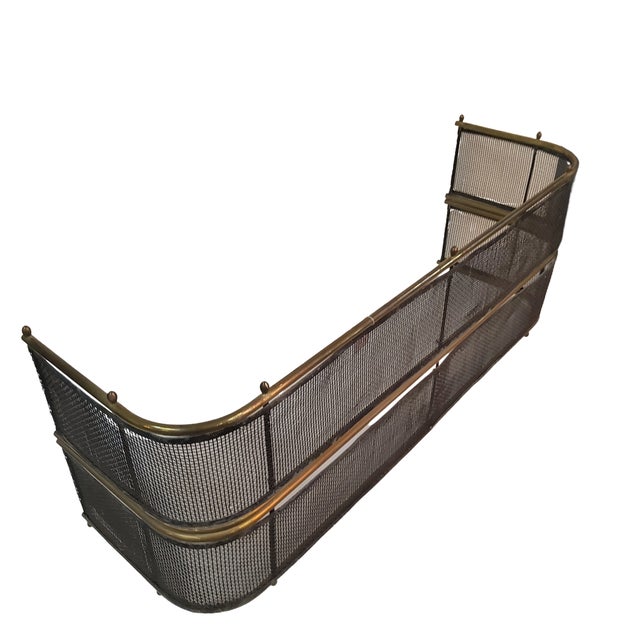 1920s American Brass and Iron Fire Fender | Chairish