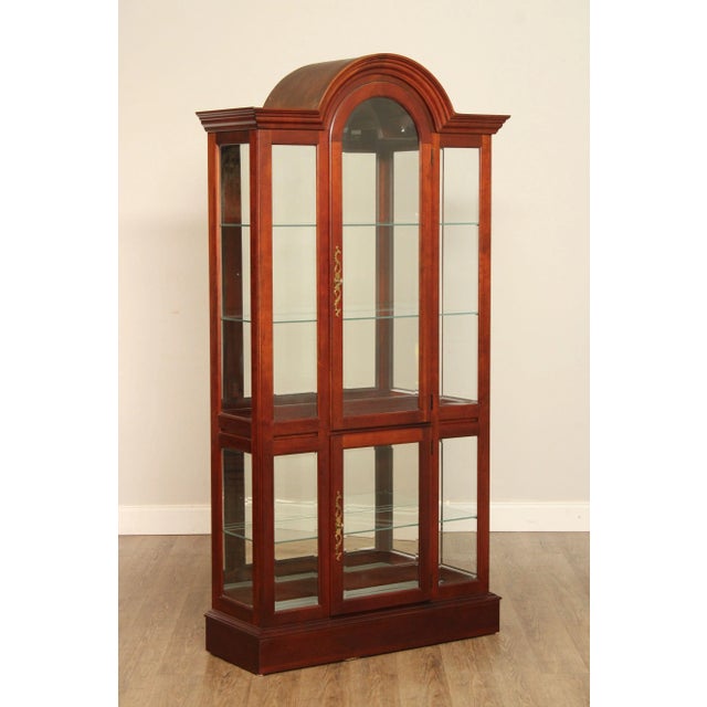 Transitional Style Cherry Display or China Cabinet | Chairish