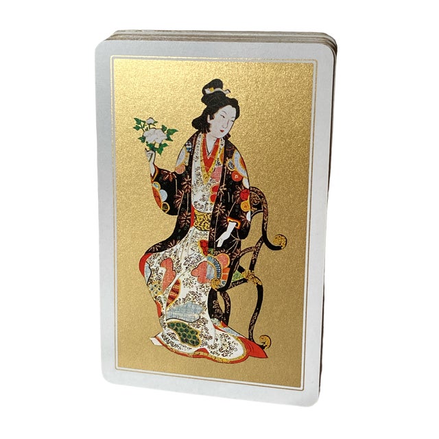 Vintage 1970s Geisha Themed Chinoiserie Playing Cards Double Deck in ...