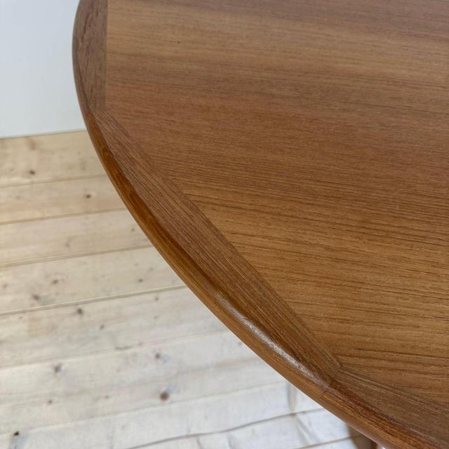 Danish Extendable Round Teak Dining Table, 1961 | Chairish