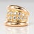 Modern Diamond Paved Gadroon 18 Karat Rose Gold Massive Ring Size 5.5 ...