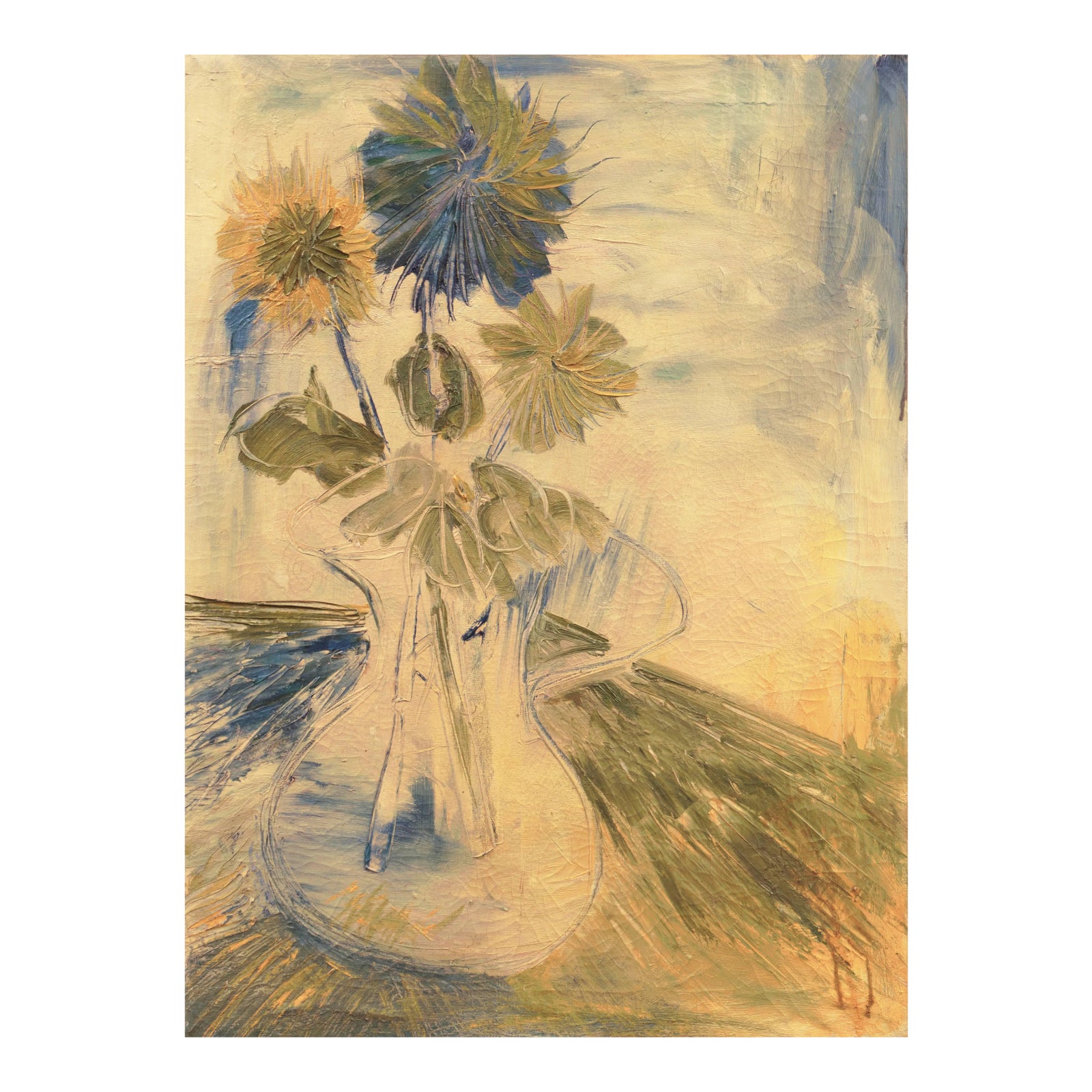 'Still Life of Flowers in a Jug' by Frank Gebhart, Post-Impressionist ...