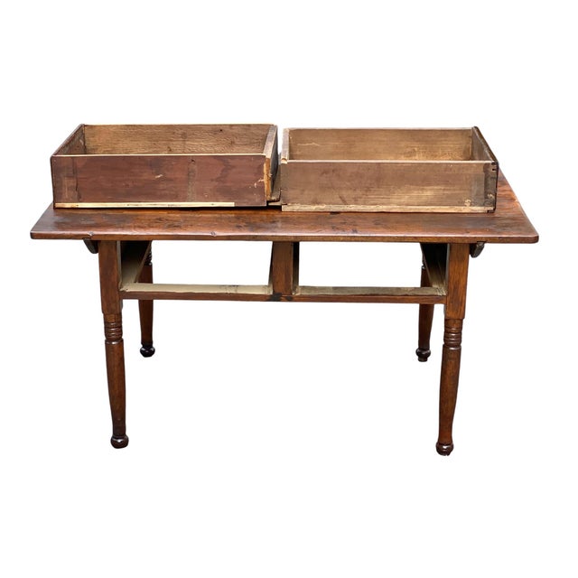 Late 18th Century Antique Queen Anne Pennsylvania Walnut Two Drawer