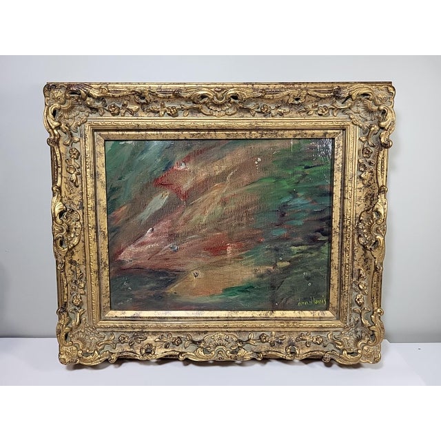 1960s Durand Louis Original Painting, Framed | Chairish