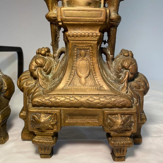 Antique French Andirons- a Pair | Chairish