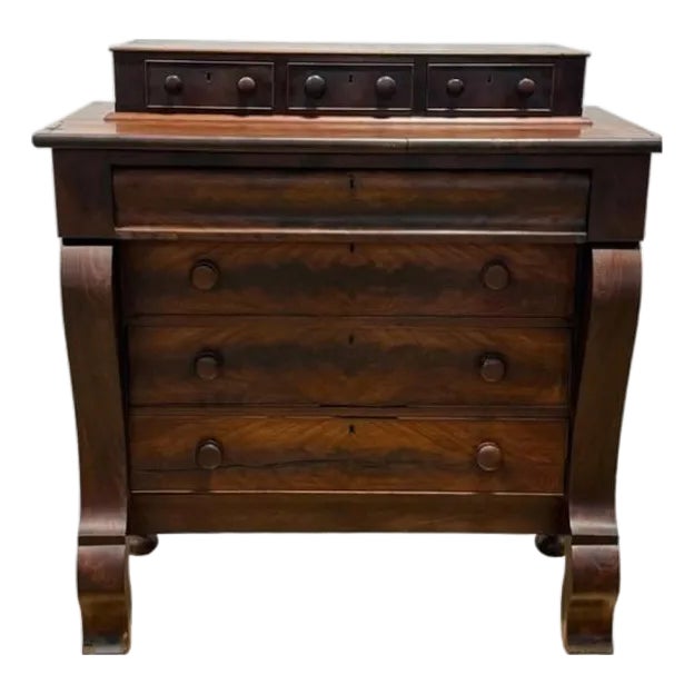 Mid-19th Century Empire Mahogany Chest of Drawers With Miniature Upper ...