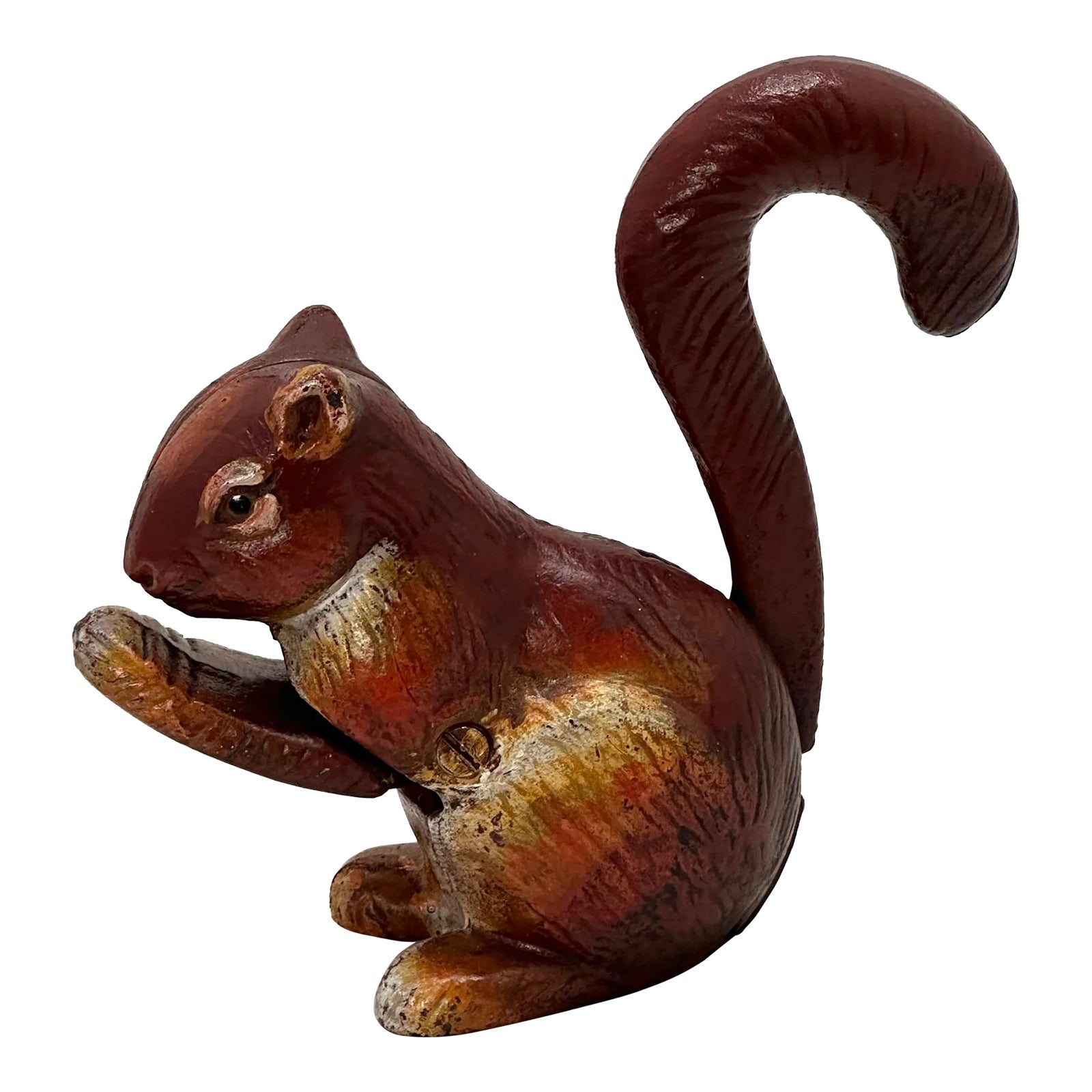 Antique Cast Iron Figurative Chipmunk Mechanical Nut Cracker With Nice ...