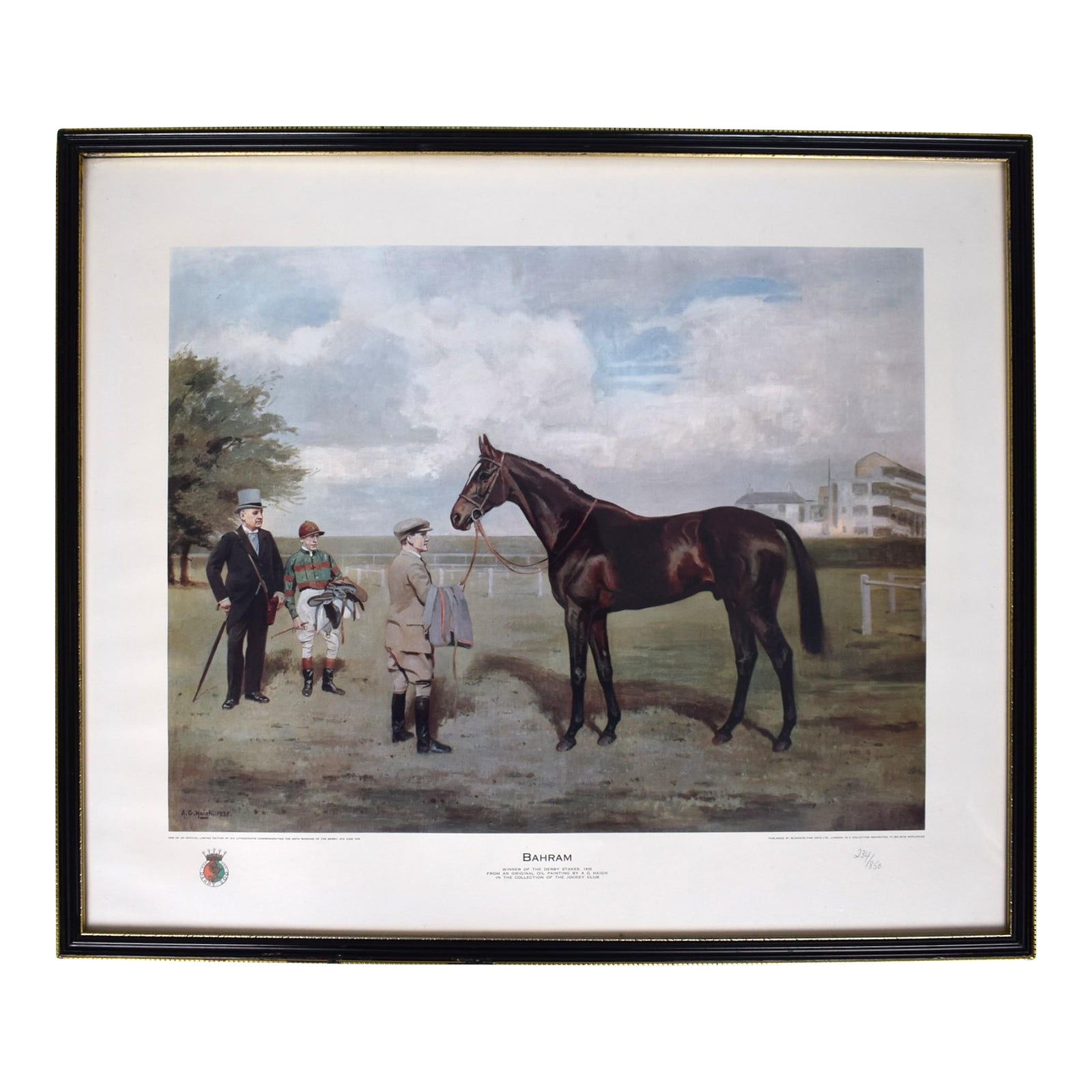 Bahram Winner of the Derby Stakes, 1935 by a.g. Haigh (1870–1963 ...