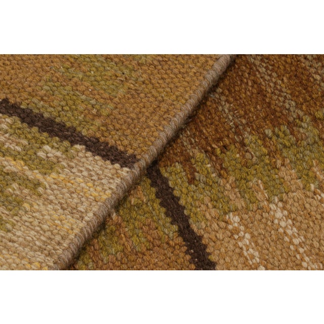 Rug & Kilim’s Scandinavian Style Rug With Brown and Beige Geometric ...