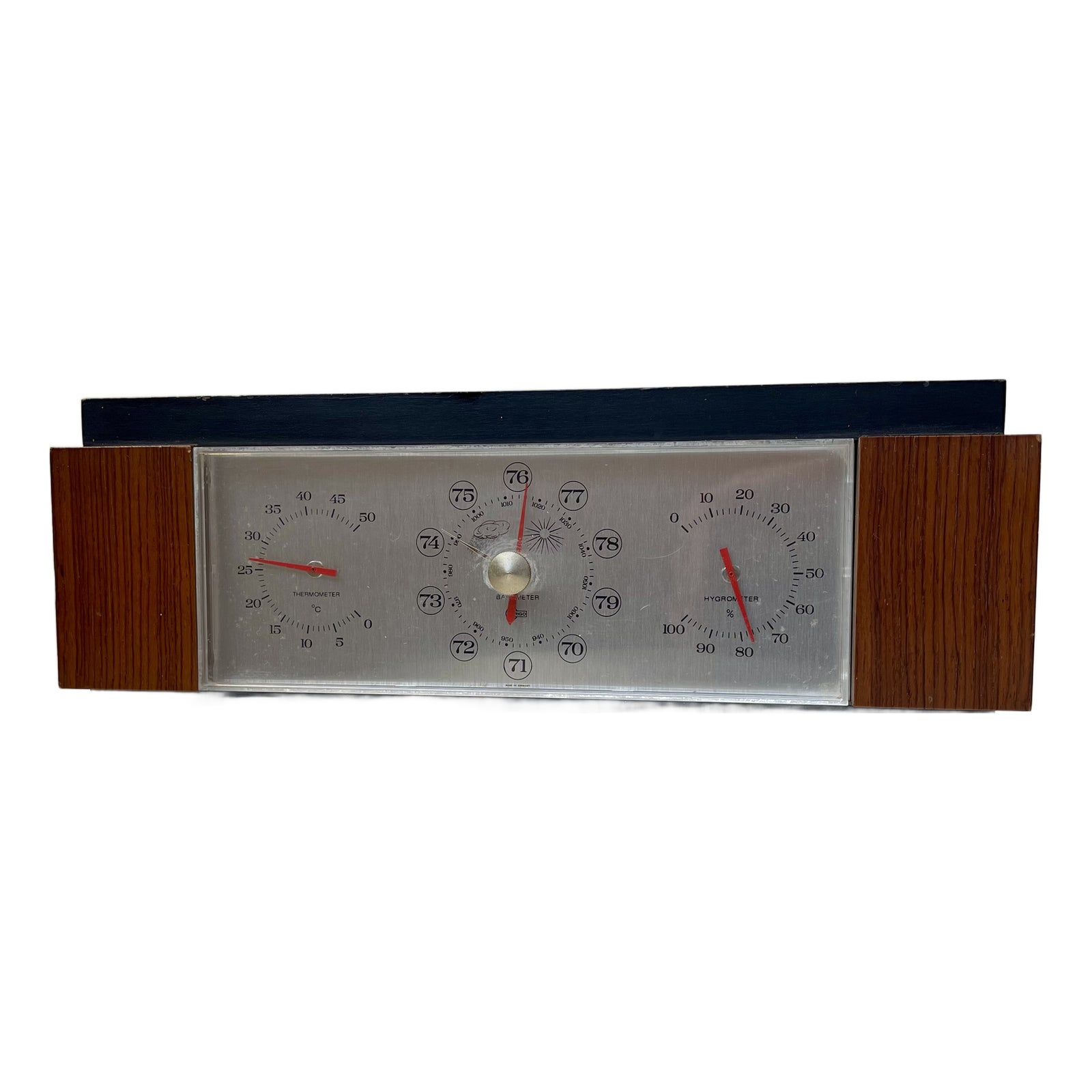 Vintage Teak Weather Station by Barigo, Germany, 1960s | Chairish