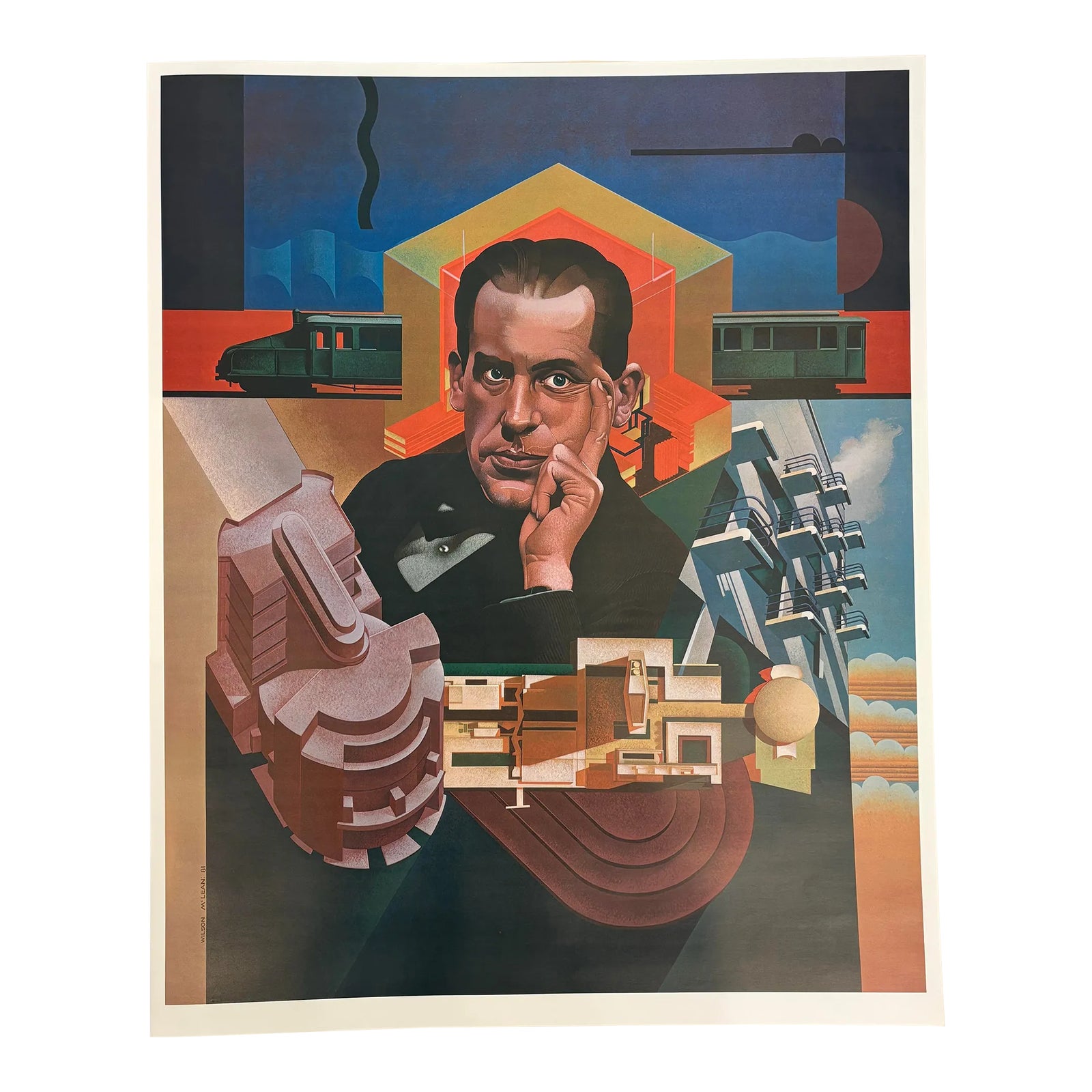 Walter Gropius “The Bridge Builder” Portfolio Print by Wilson McLean ...