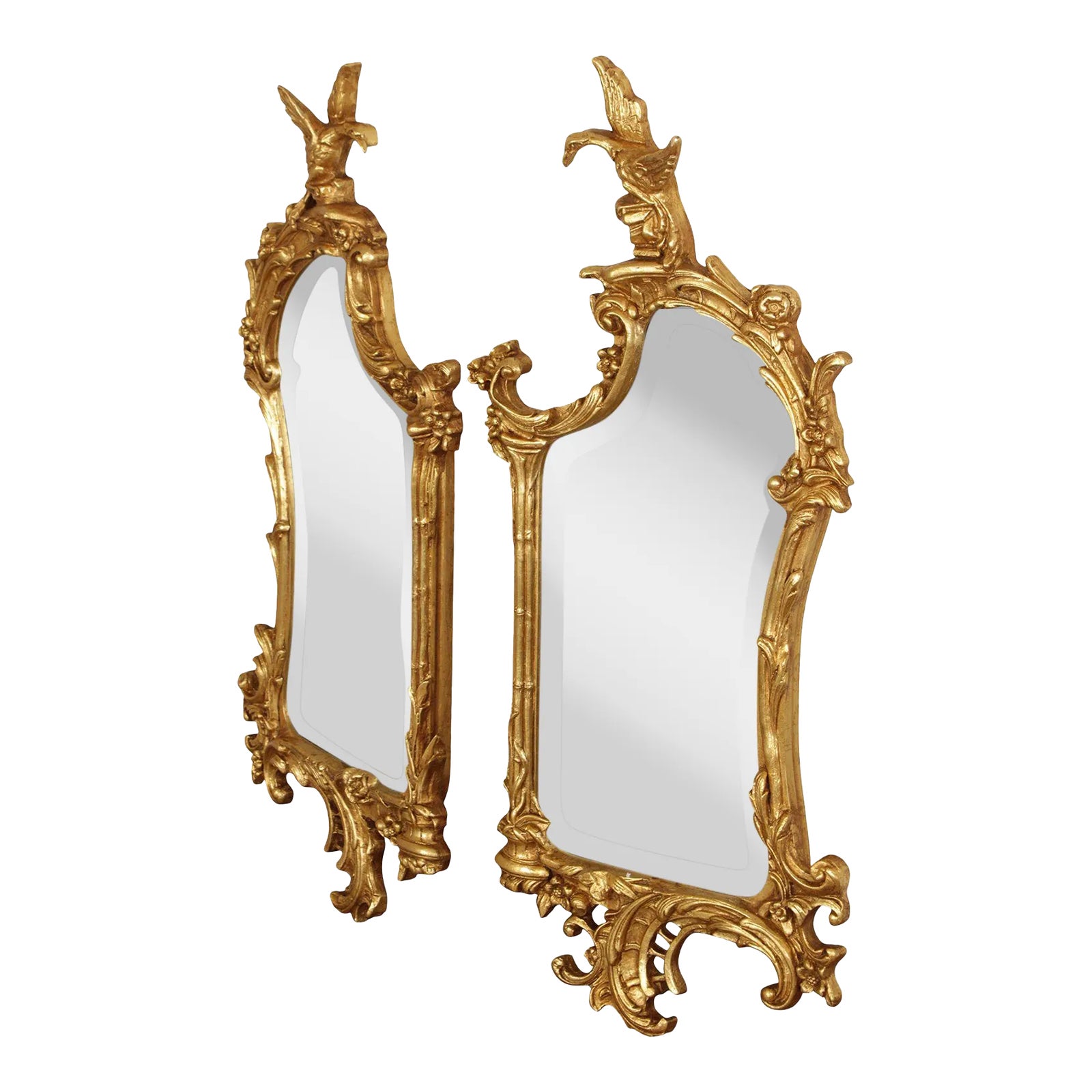 George III Style Pair Of Giltwood Wall Mirrors | Chairish