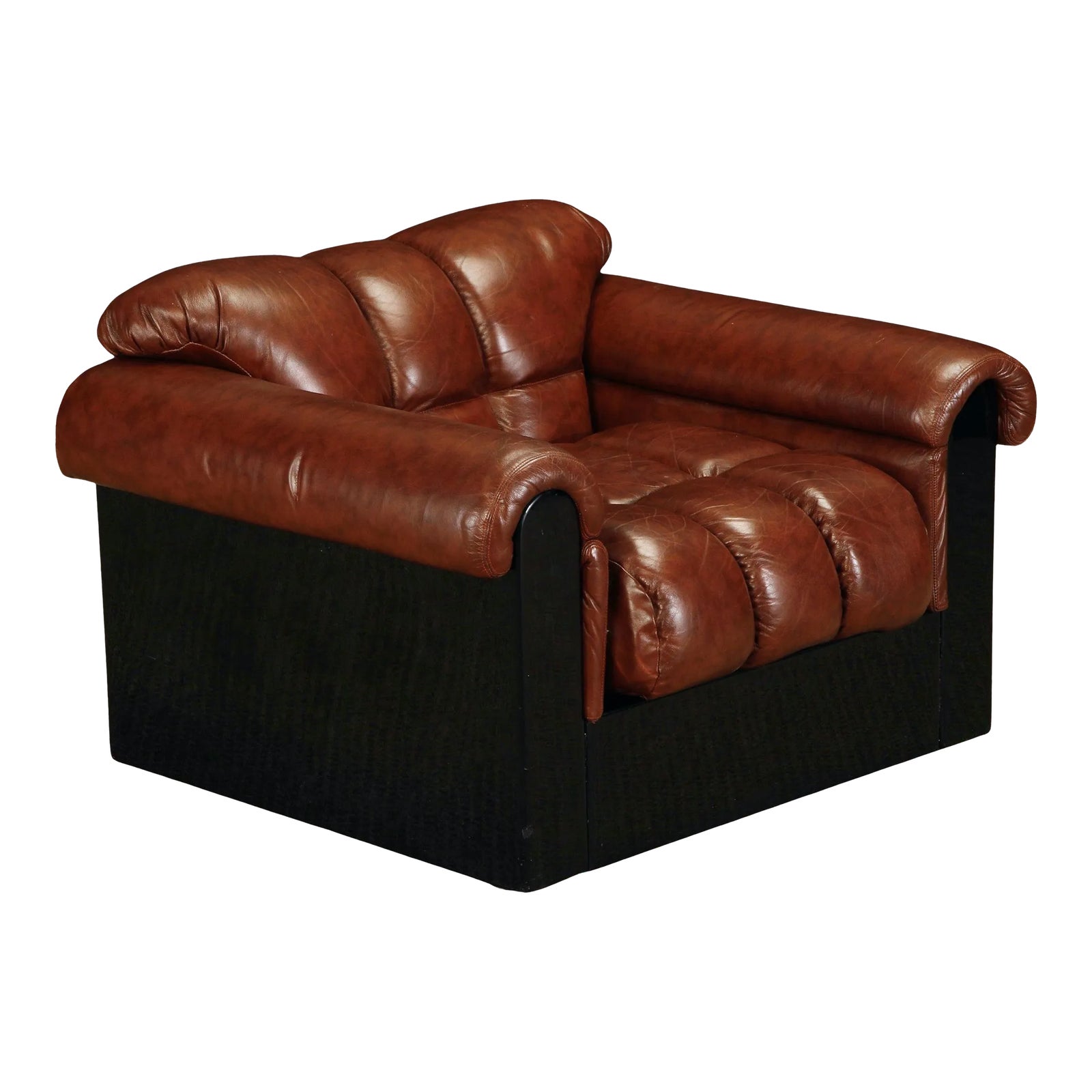 Bounty' Leather Club Chair by L. Davanzati for The Pace Collection ...