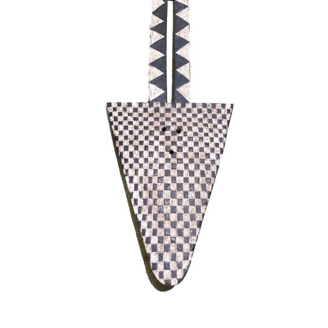 Large Old African Plank Nafana Bedu Mask 76" H | Chairish