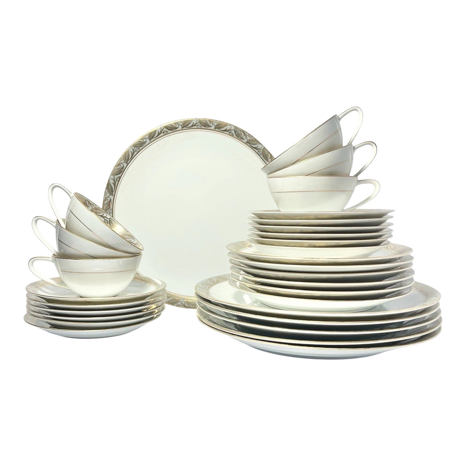1950s Noritake “Greta” 30-Piece Bone China Dinnerware Set, Service for ...