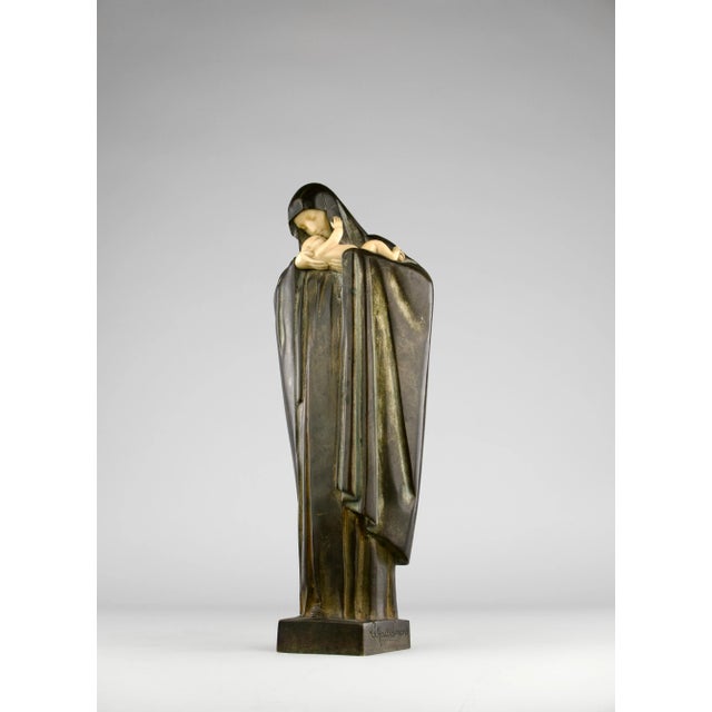 Lucienne Heuvelmans, Art Deco Virgin and Child, 1920s, Bronze | Chairish