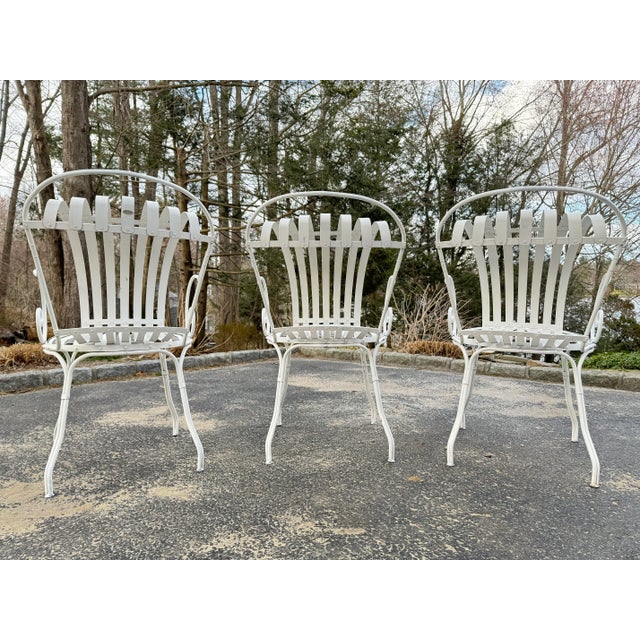 Vintage Iron Francois Carre Style Starburst Pinwheel Chairs by Unopiù ...