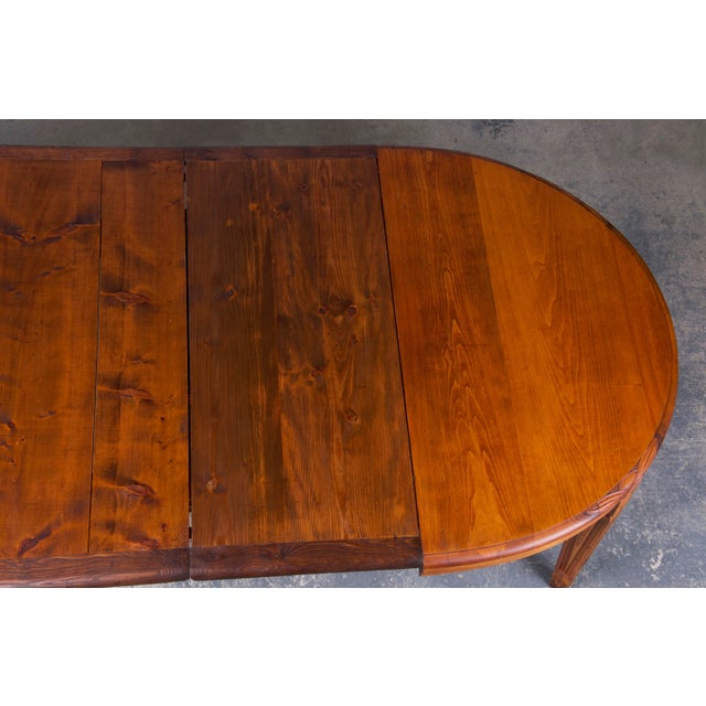 French Neoclassical Style Extendable Maple Dining Table | Chairish