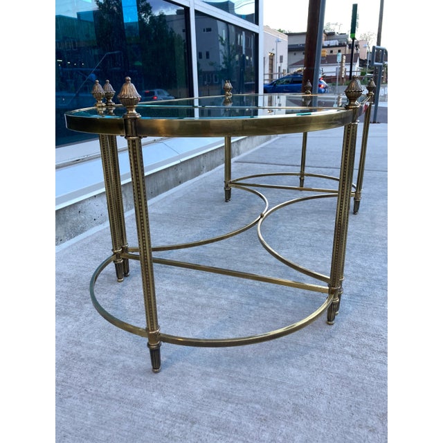 Mid-Century French Jansen Style Maison Baguès Tri-Part Coffee Table - 3 ...