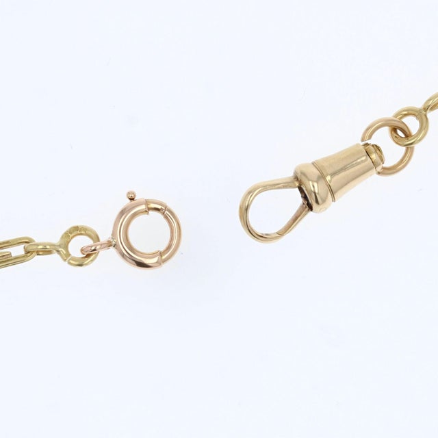 French 19Th Century 18 Karat Yellow Gold Rice Grain Mesh Chain | Chairish