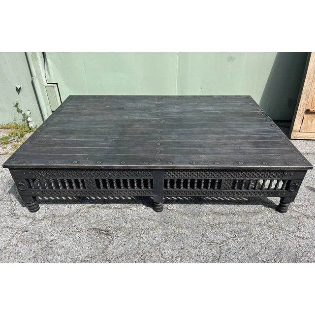 Mid 20th Century Vintage Black Takhat Coffee Table | Chairish