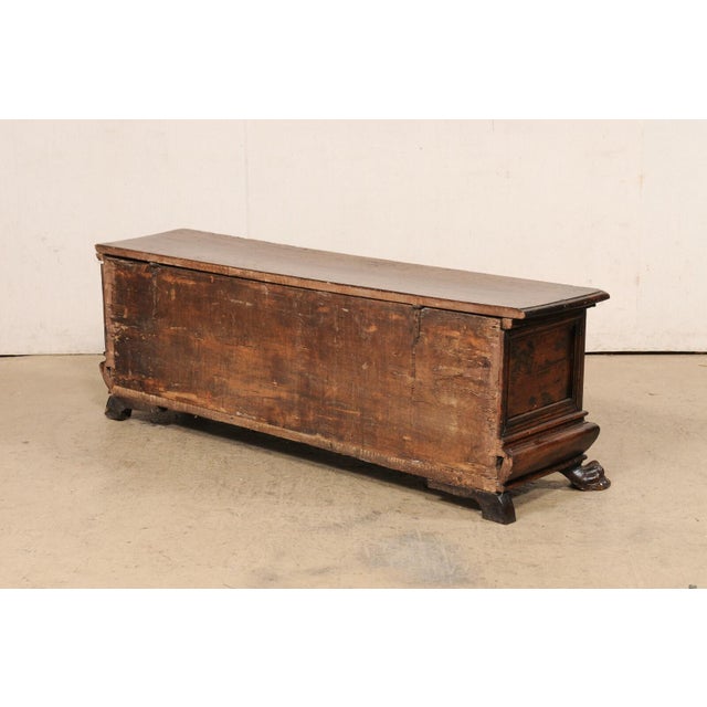 18th Century Italian Wooden Cassone on Paw Feet | Chairish