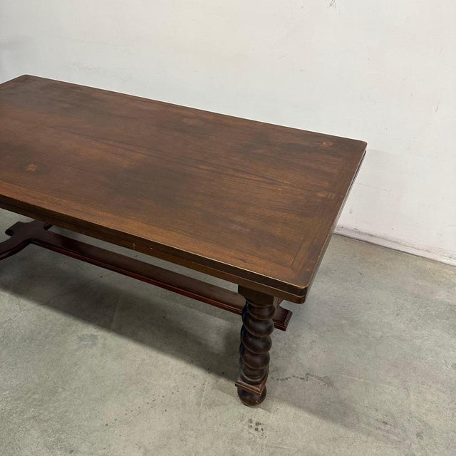 Vintage Walnut Farm Table | Chairish