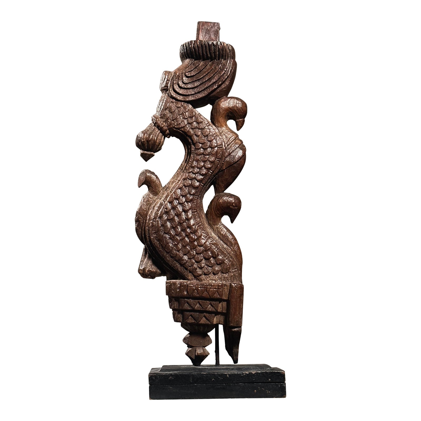 Antique Hand Carved Indian Architectural Strut Remnant W/ Bird Detail ...