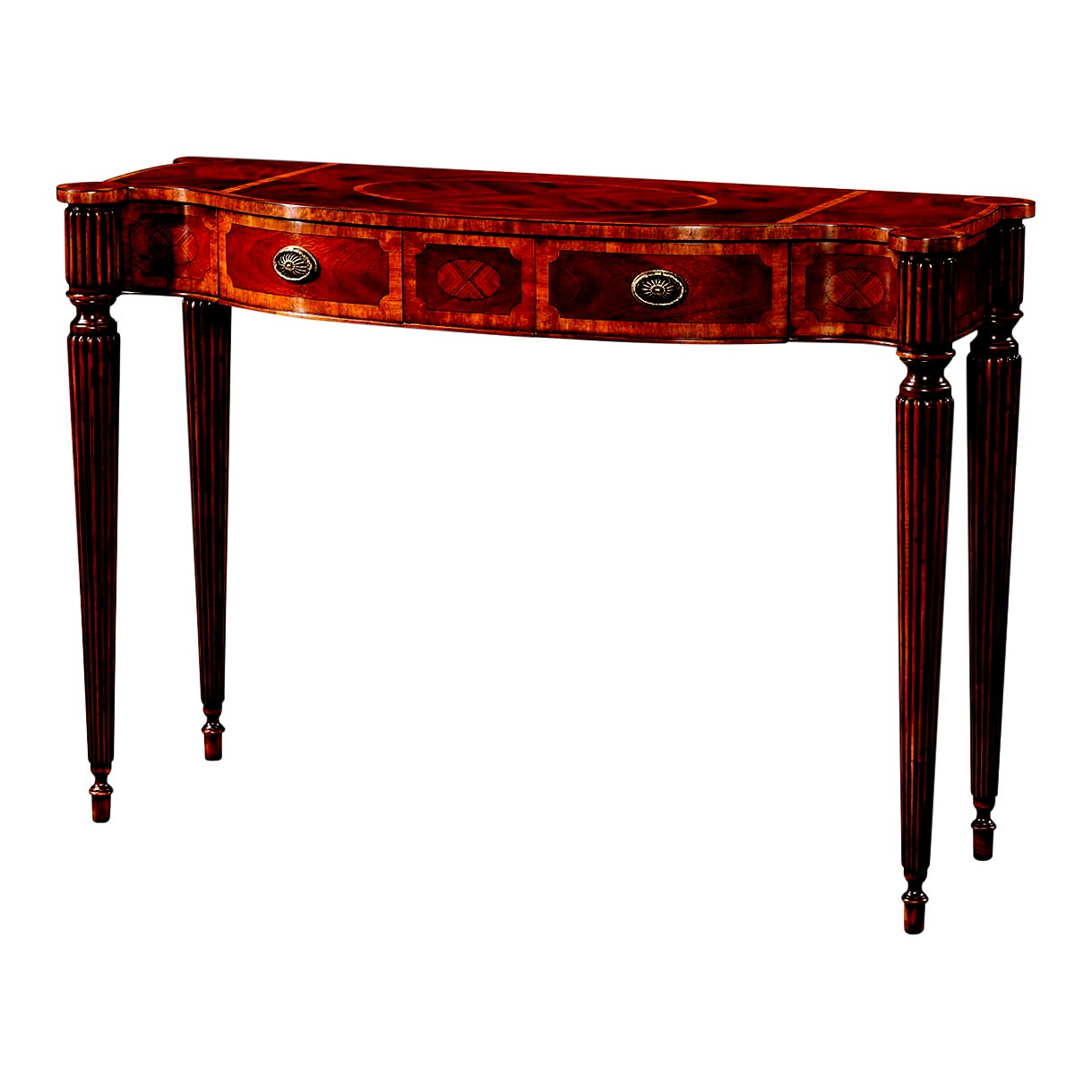 Reeded Leg Console Table | Chairish