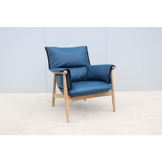 Danish Modern Eoos for Carl Hansen & Son E015 Blue Leather Embrace ...