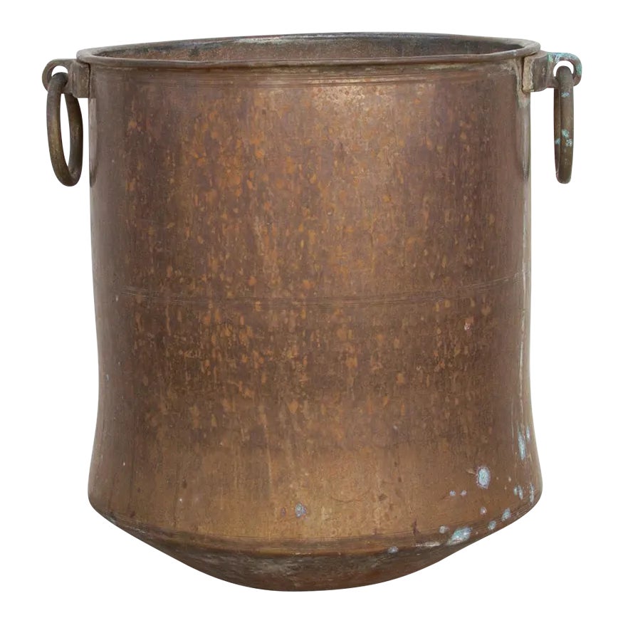 Antique Indian Hammered Copper Vessel | Chairish