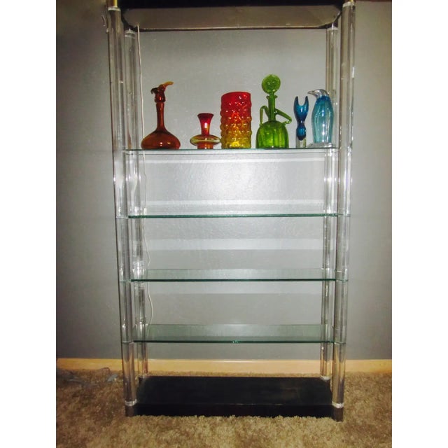 Vintage Charles Hollis Jones Lucite Etagere Bookcase | Chairish